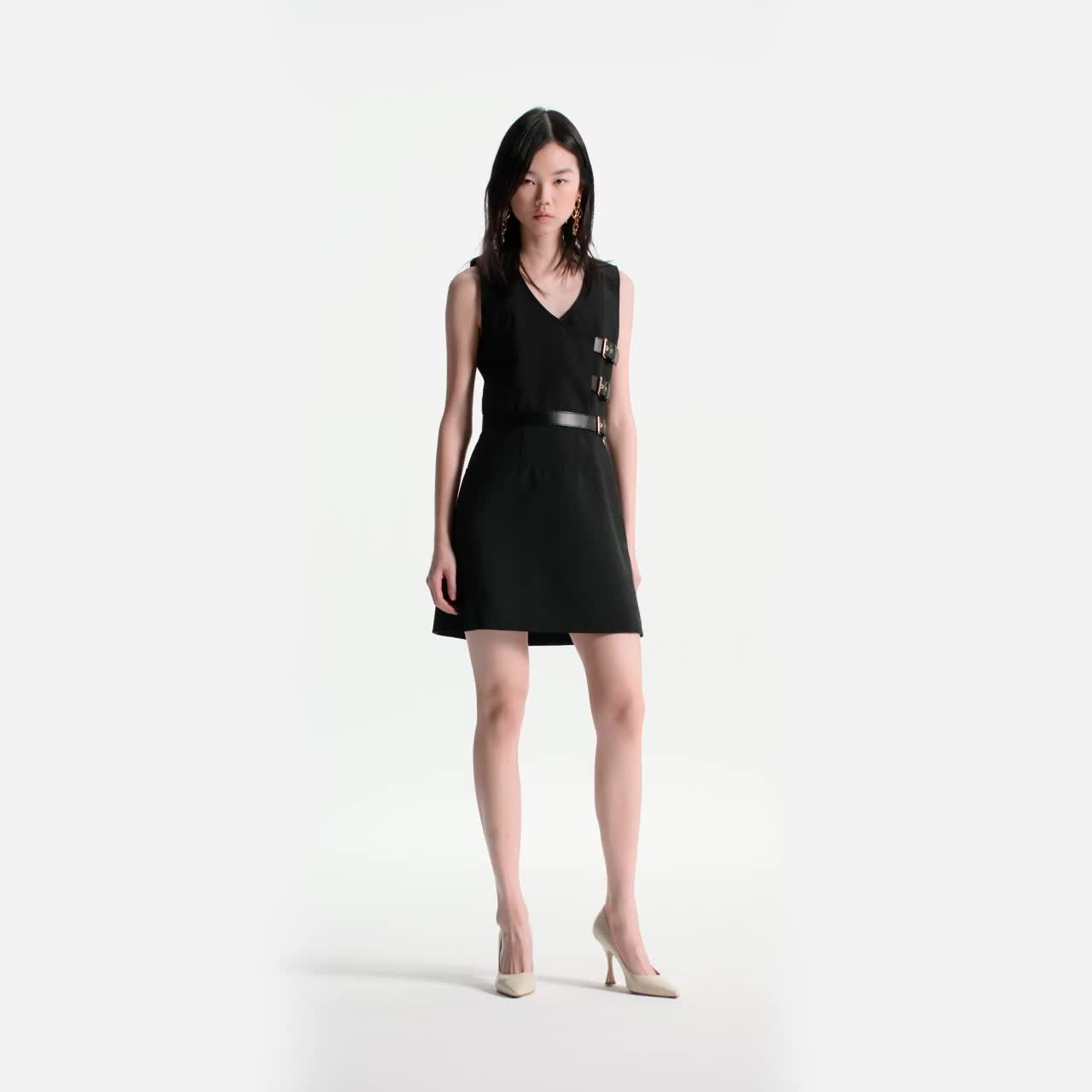 Wrap-Effect Buckle Dress - Women - Ready-to-Wear | LOUIS VUITTON