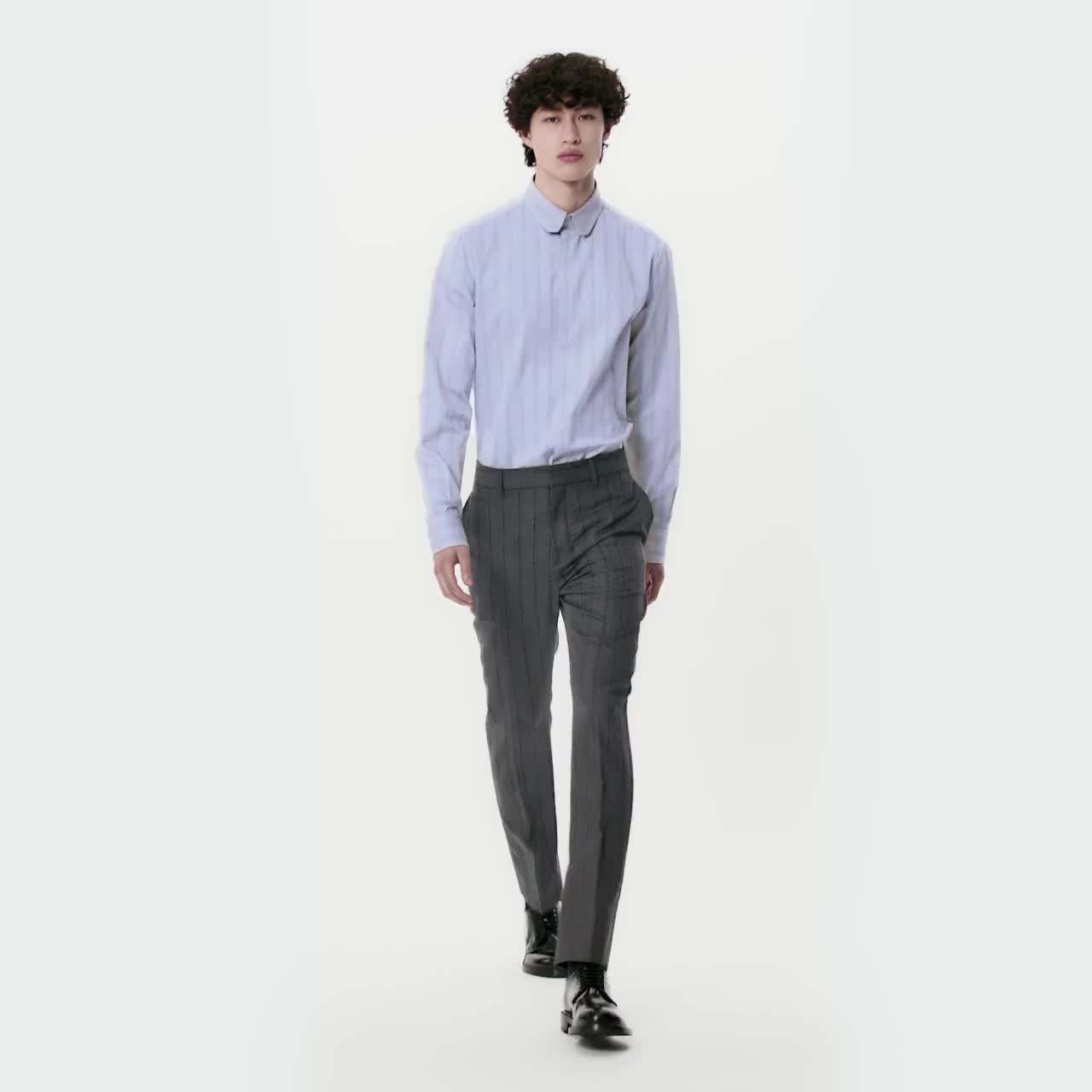 Cotton Long-Sleeved Shirt - Luxury Grey | LOUIS VUITTON