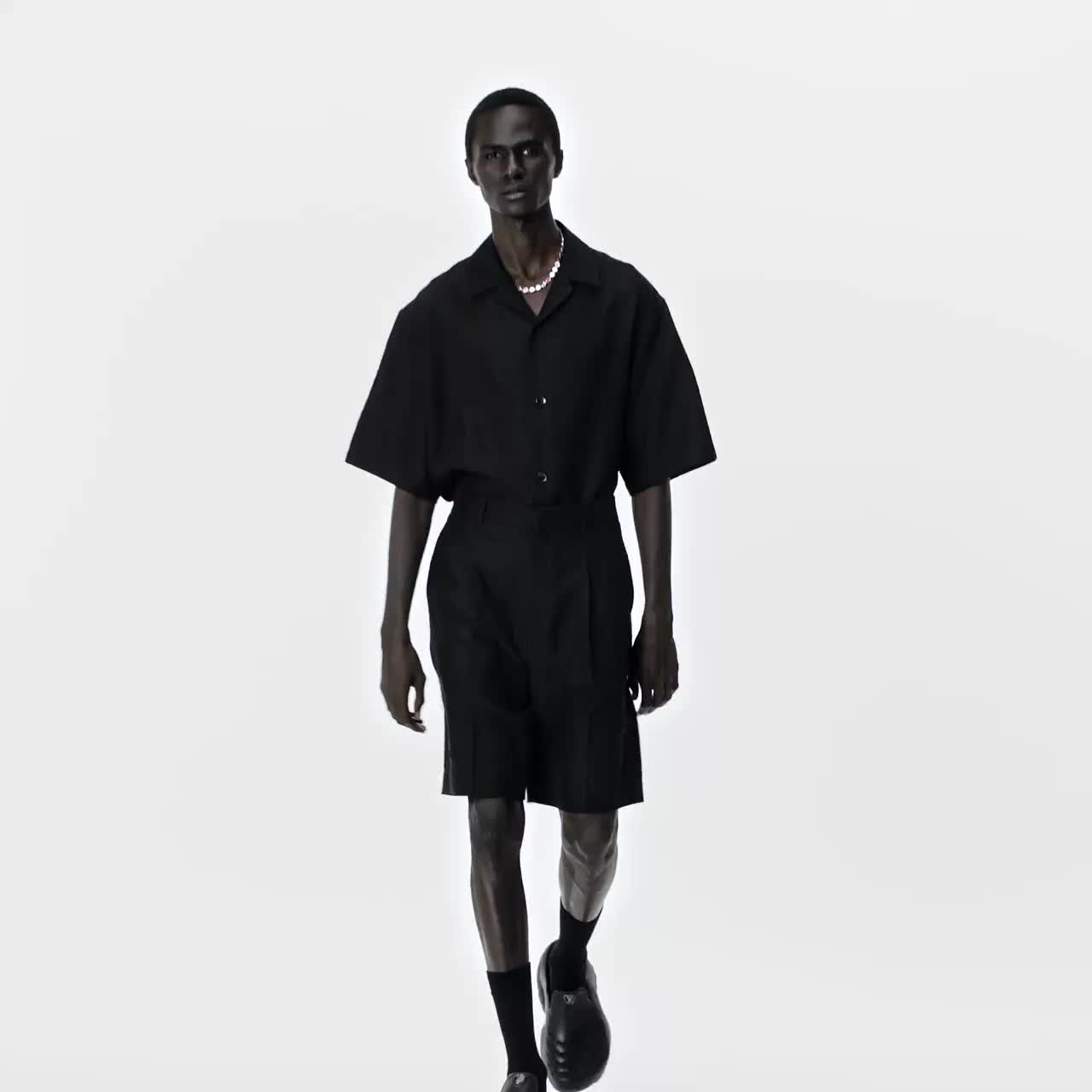 Mini Monogram Silk Blend Tailored Shorts Men Ready To Wear Louis